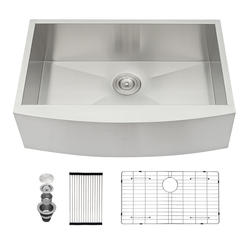 Rainlex Apron-Front 36" Stainless Steel Single Bowl Kitchen Sink at ...