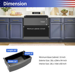 Rainlex Apron-Front 30" Stainless Steel Single Bowl Kitchen Sink at ...