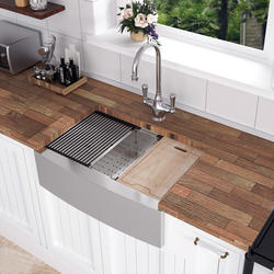 Rainlex Apron-Front 30" Stainless Steel Single Bowl Kitchen Sink at ...