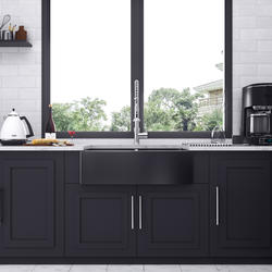 Rainlex Apron-Front 33" Stainless Steel Double Bowl Kitchen Sink at ...