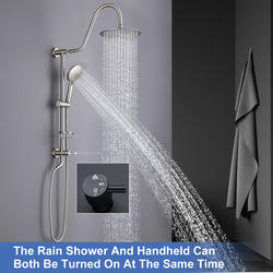Rainlex® One-Handle Brushed Nickel Shower System with Handheld ...