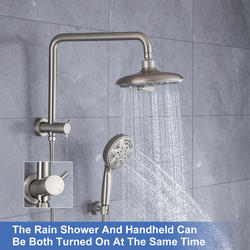 Rainlex® One-Handle Brushed Nickel Shower System with Handheld ...