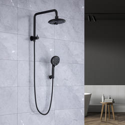 Rainlex® One-Handle Matte Black Shower System with Handheld Showerhead ...