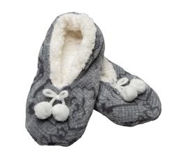 Blue Star Ladies' Gray Snake Small/Medium Sherpa Lined Cozy Slippers at ...