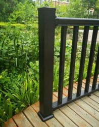 Premium 4 x 4 x 38 Universal Rail Deck Post Black at Menards®