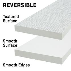 1 x 6 x 16' White Reversible PVC Trim Board at Menards®