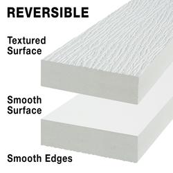 1-1/4 x 4 x 10' White Reversible PVC Trim Board at Menards®