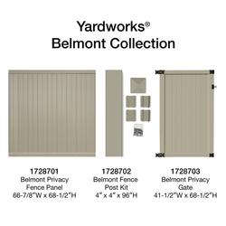 Yardworks® 6 x 6 Tan Belmont Privacy Vinyl Fence Panel at Menards®