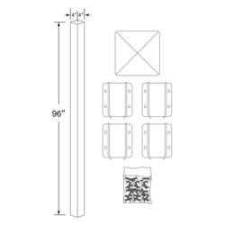 Yardworks® 4 x 4 x 8' Tan Belmont Vinyl Fence Post Kit at Menards®