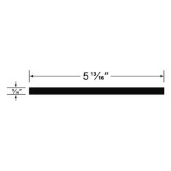 5/16" x 5-13/16" x 8' Black PVC Flat Utility Moulding at Menards®
