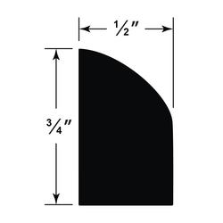 White PVC Base Shoe Moulding 1/2 x 3/4 x 12' WM126 at Menards®
