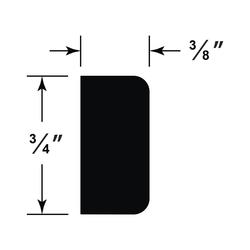 White PVC Screen Moulding 3/8 x 3/4 x 8' LWM142 at Menards®