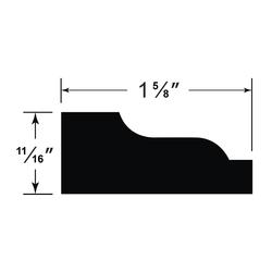 11/16" x 1-5/8" x 8' White PVC Shingle Mouldings at Menards®