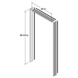 1-1/4" x 4-9/16" x 36" x 80" White PVC 3-Piece Exterior Door Frame Kit ...
