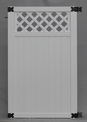 Yardworks® Belmont 6 x 3-6 White Lattice Top Vinyl Fence Gate at Menards®