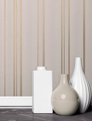 Advantage Thierry Rose Gold Stripe Unpasted Wallpaper Roll at Menards®