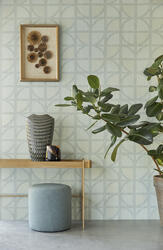 Eijffinger® Tulip Mint Geometric Trellis Unpasted Wallpaper Roll at ...