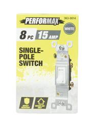 Performax® 15 Amp 1 Pole White Toggle Light Switch - 8 Pack at Menards®