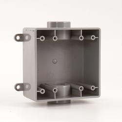 2-Gang 3/4" 2-Hole F-Series PVC Electrical Box at Menards®