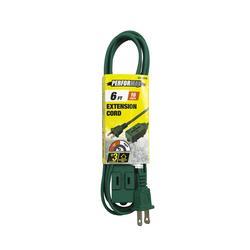 Performax™ 6' 16/2 3-Outlet Light-Duty Green Indoor Extension Cord at ...
