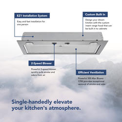 Broan® 20-1/2" Stainless Steel Built-In Custom Range Hood Power Pack at ...