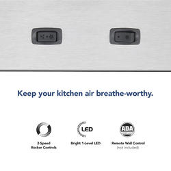 Broan® 20-1/2" Stainless Steel Built-In Custom Range Hood Power Pack at ...