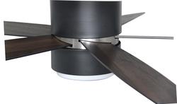 Patriot Lighting® Apex 52" Matte Black Indoor LED Ceiling Fan with ...