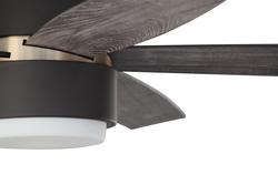 Patriot Lighting® Apex 52" Matte Bronze Indoor LED Ceiling Fan with ...
