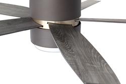 Patriot Lighting® Apex 52" Matte Bronze Indoor LED Ceiling Fan with ...