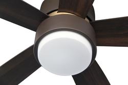 Patriot Lighting® Apex 52" Matte Bronze Indoor LED Ceiling Fan with ...
