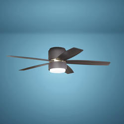 Patriot Lighting® Apex 52" Matte Bronze Indoor LED Ceiling Fan with ...