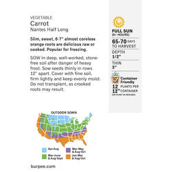 Burpee® Nantes Half Long Carrot Vegetable Seeds at Menards®