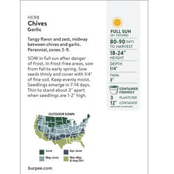 Burpee® Organic Garlic Chives Herb Seeds at Menards®