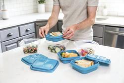 GoodCook EveryWare Lunch Cube Plastic Container Food Storage - 2 Piece ...