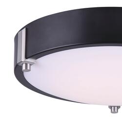 Patriot Lighting® Maeve Matte Black/Brushed Nickel Integrated LED Flush ...