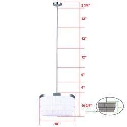 Patriot Lighting® Flossie Brushed Nickel 3-Light Pendant at Menards®