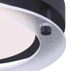 Patriot Lighting® Raiden Black Integrated LED Flush Mount Ceiling Light ...