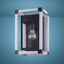 Patriot Lighting® Hendron Matte Black and Gray Outdoor Wall Light at ...