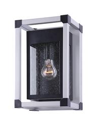 Patriot Lighting® Hendron Matte Black and Gray Outdoor Wall Light at ...