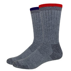 RW Rugged Wear® Men's Merino Wool Blend Crew Charcoal/Black Large Work ...