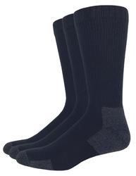 RW Rugged Wear® Men's Cotton Crew Black Large Work Socks - 3 Pairs at ...