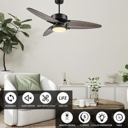 CARRO Maxwell 52" Black Indoor LED Ceiling Fan with Remote at Menards®