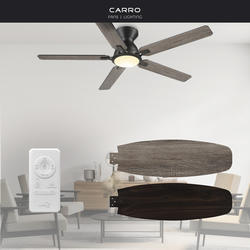 CARRO Byrness 52" Black Indoor LED Ceiling Fan with Remote at Menards®