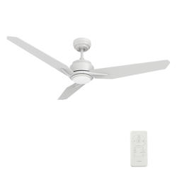 CARRO Tilbury 52" White Indoor/Outdoor LED Smart Ceiling Fan with ...