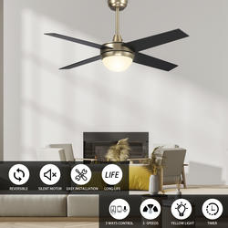 CARRO Nova 48" Gold Indoor LED Smart Ceiling Fan at Menards®