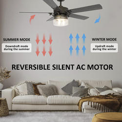 CARRO Alexandria 52" Bronze Indoor 3-Light Smart Ceiling Fan at Menards®