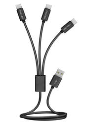 MaxCharge 6' Silver USB-C/Lightning Triple Charging Cord at Menards®