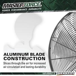 Masterforce® 20" Oscillating Wall Mount Fan at Menards®