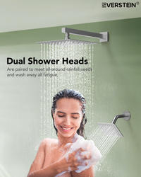 EVERSTEIN 10" Brushed Nickel Dual Rainfall Shower System at Menards®