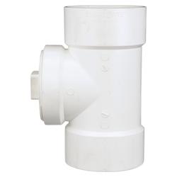Charlotte Pipe and Foundry 6" Hub DWV PVC Cleanout Tee with Plug at ...